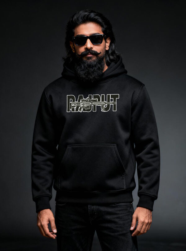 Rajput Leopard Premium White Hoodie